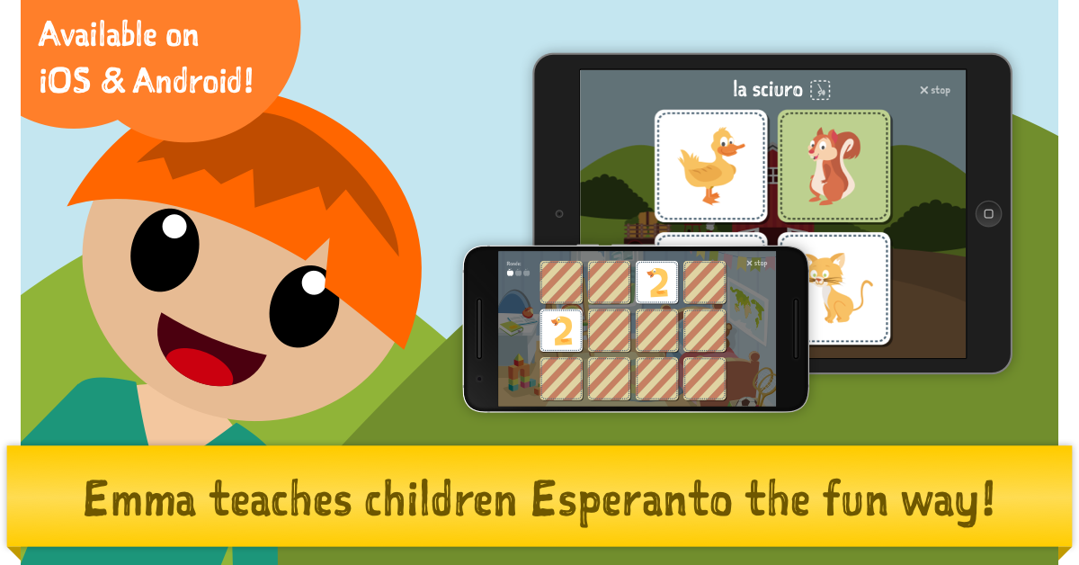 Learn Esperanto With Emma - App to teach children Esperanto